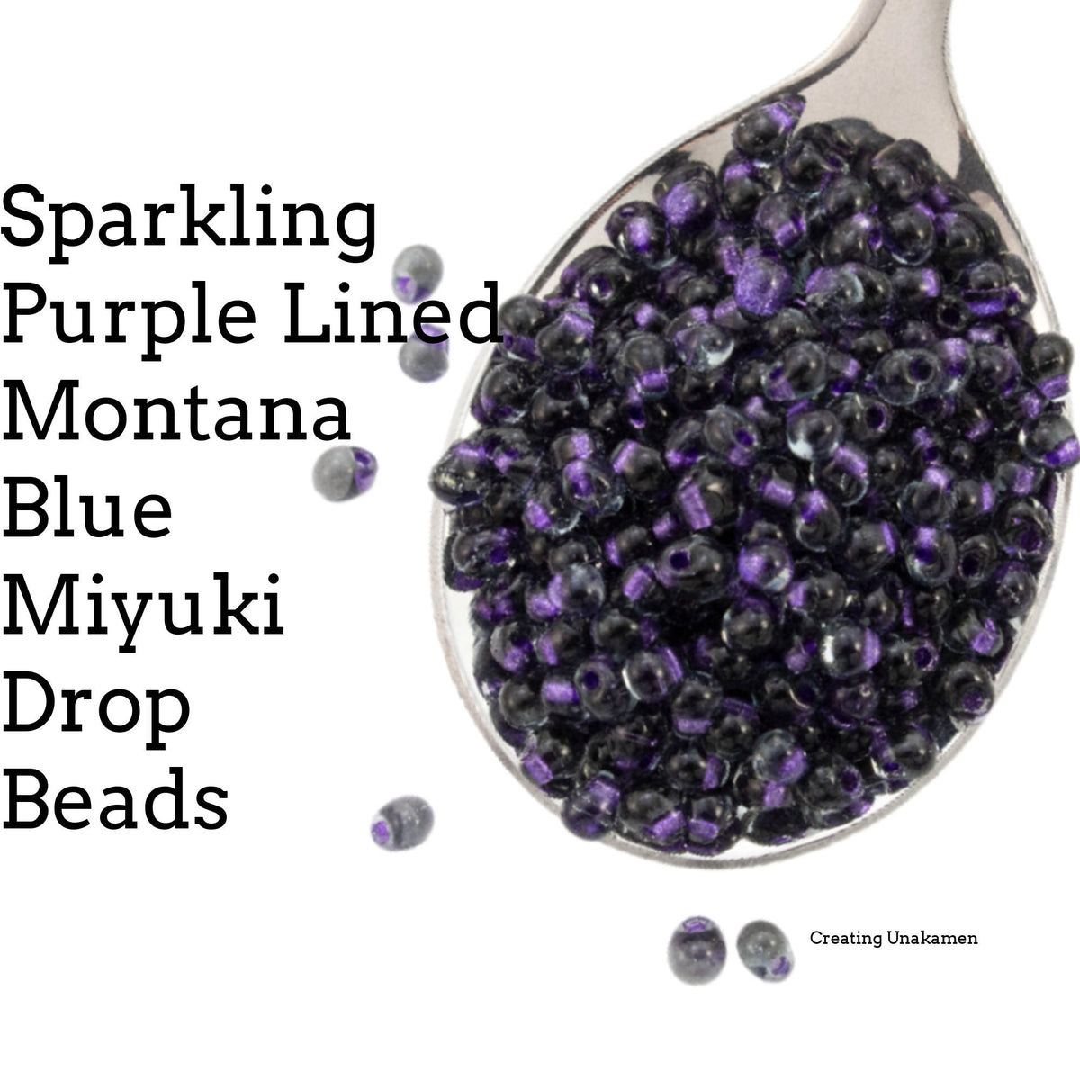 Miyuki DPF-58 Sparkling Purple Lined Montana Blue Drop Beads - 3.4mm G ...