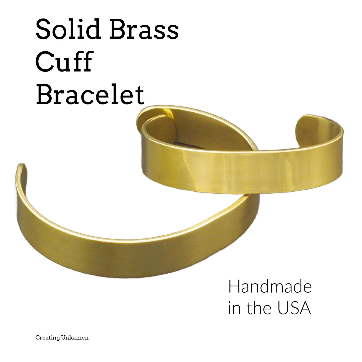 Solid Brass Bangle Blank - 12mm - 1/2 inch wide - 14 gauge - 100% Guar ...